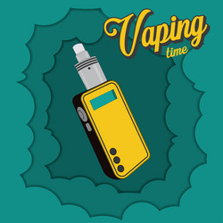 Colored vaping time concept electronic cigarette Vector Image