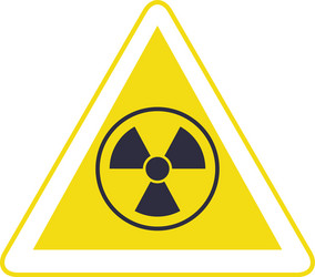 Nuclear caution signal line style icon Royalty Free Vector
