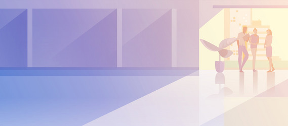 Office interior open-space flat design business Vector Image