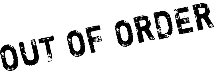 Out of order rubber stamp Royalty Free Vector Image
