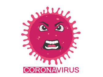Corona virus monster covid-19 artwork Royalty Free Vector