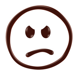Set chocolate smiley faces realistic Royalty Free Vector
