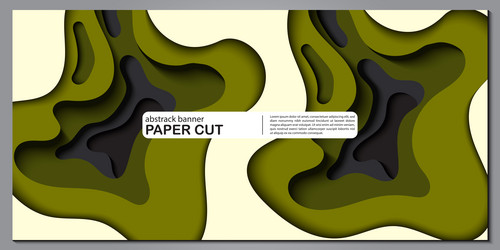 Modern abstract paper cut out background Vector Image