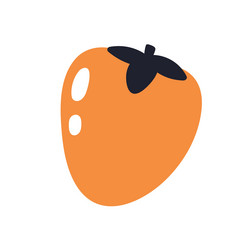 Persimmon fruits 3d realistic icon Royalty Free Vector Image