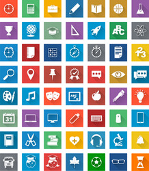 49 flat design icons Royalty Free Vector Image