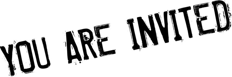 You are invited rubber stamp Royalty Free Vector Image