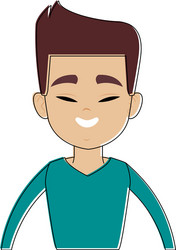 Funny chinese man face Royalty Free Vector Image
