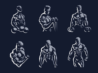 Sport sporty and athletic man Royalty Free Vector Image