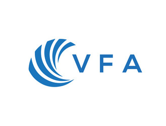 Vfa letter logo design on white background Vector Image