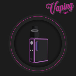 Colored vaping time concept electronic cigarette Vector Image