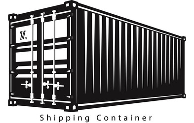 Container iconmodern or metal box logo Royalty Free Vector