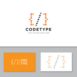 Modern code logo and icon design template Vector Image