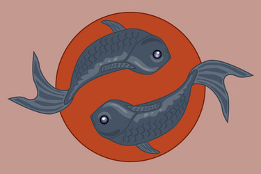 Two Fish Circle Drawing Vector Images (over 380)