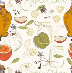 Apple cider background Royalty Free Vector Image