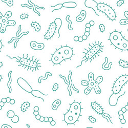 Bacteria virus microbe seamless pattern Royalty Free Vector