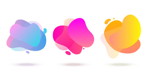 Cartoon color shapes collection Royalty Free Vector Image