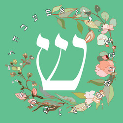 Hebrew alphabet Royalty Free Vector Image - VectorStock