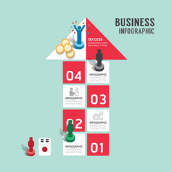 Business board game concept infographic Royalty Free Vector