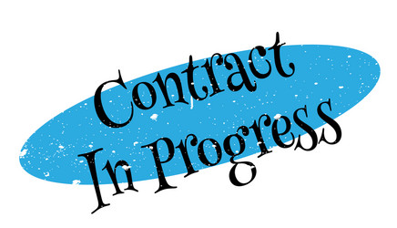 Contract in progress rubber stamp Royalty Free Vector Image