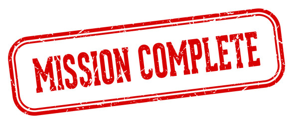 Mission accomplished stamp Royalty Free Vector Image