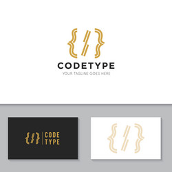 Modern code logo and icon design template Vector Image