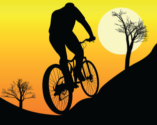 Mountain biker Royalty Free Vector Image - VectorStock