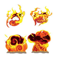 Magic explosion bomb boom game effect Royalty Free Vector