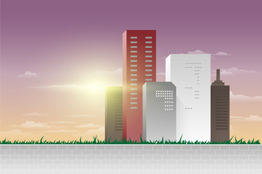 Kuwait city line view poster print minimal design Vector Image