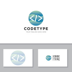 Modern code logo and icon design template Vector Image