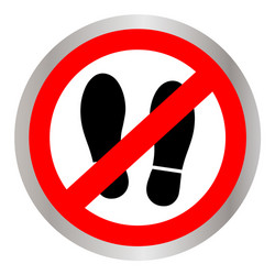 Do not step on grass sign walk lawns Royalty Free Vector