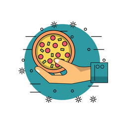 Order and delivery of food Royalty Free Vector Image