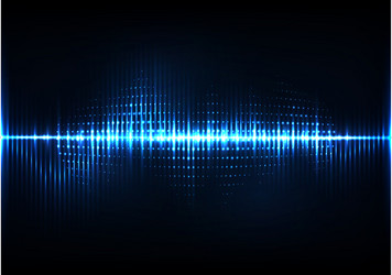 Abstract digital technology wave sound signal Vector Image