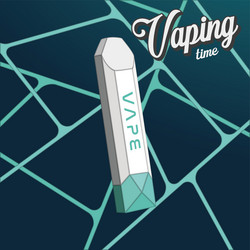 Colored vaping time concept electronic cigarette Vector Image