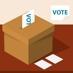 Isolated carton box for election votes Royalty Free Vector
