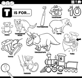 Educational counting to ten task color book Vector Image