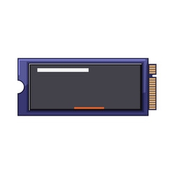 Technology ssd storage cartoon Royalty Free Vector Image