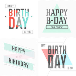 Vintage birthday card design Royalty Free Vector Image