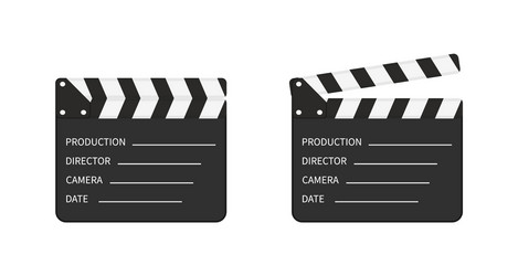 Movie slate for the beginning of show Royalty Free Vector