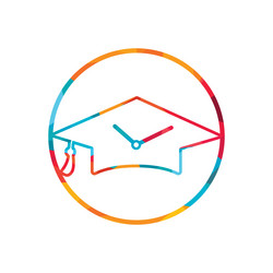 Study time logo design template Royalty Free Vector Image