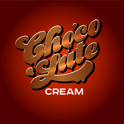 Logo lettering melted chocolate chocolate swirl Vector Image