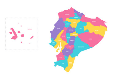 Ecuador political map of administrative divisions Vector Image