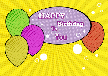 Funny birthday poster Royalty Free Vector Image