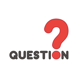 When question word speech bubble text Royalty Free Vector