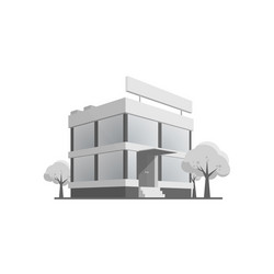 Office building in cartoon style Royalty Free Vector Image