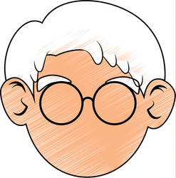 Old man face Royalty Free Vector Image - VectorStock