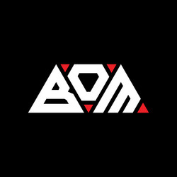 Bom triangle letter logo design Royalty Free Vector Image