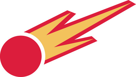 Comet icon design template isolated Royalty Free Vector