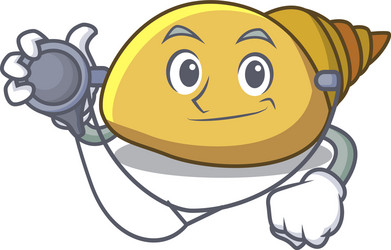 Doctor spiral shell character cartoon Royalty Free Vector