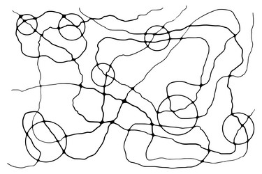 Neurographic lines sketch Royalty Free Vector Image
