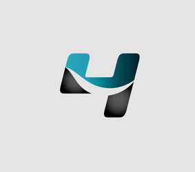 Number logo design four 4 Royalty Free Vector Image